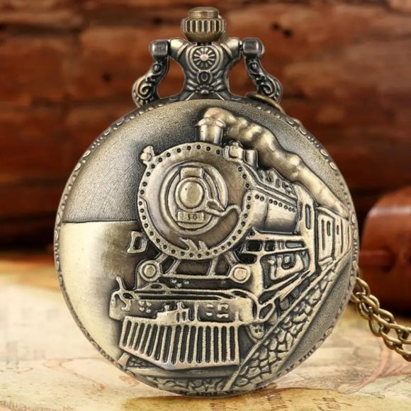 Accessories | Vintage Train Pocket Watch Vintage Steampunk Souvenir ...
